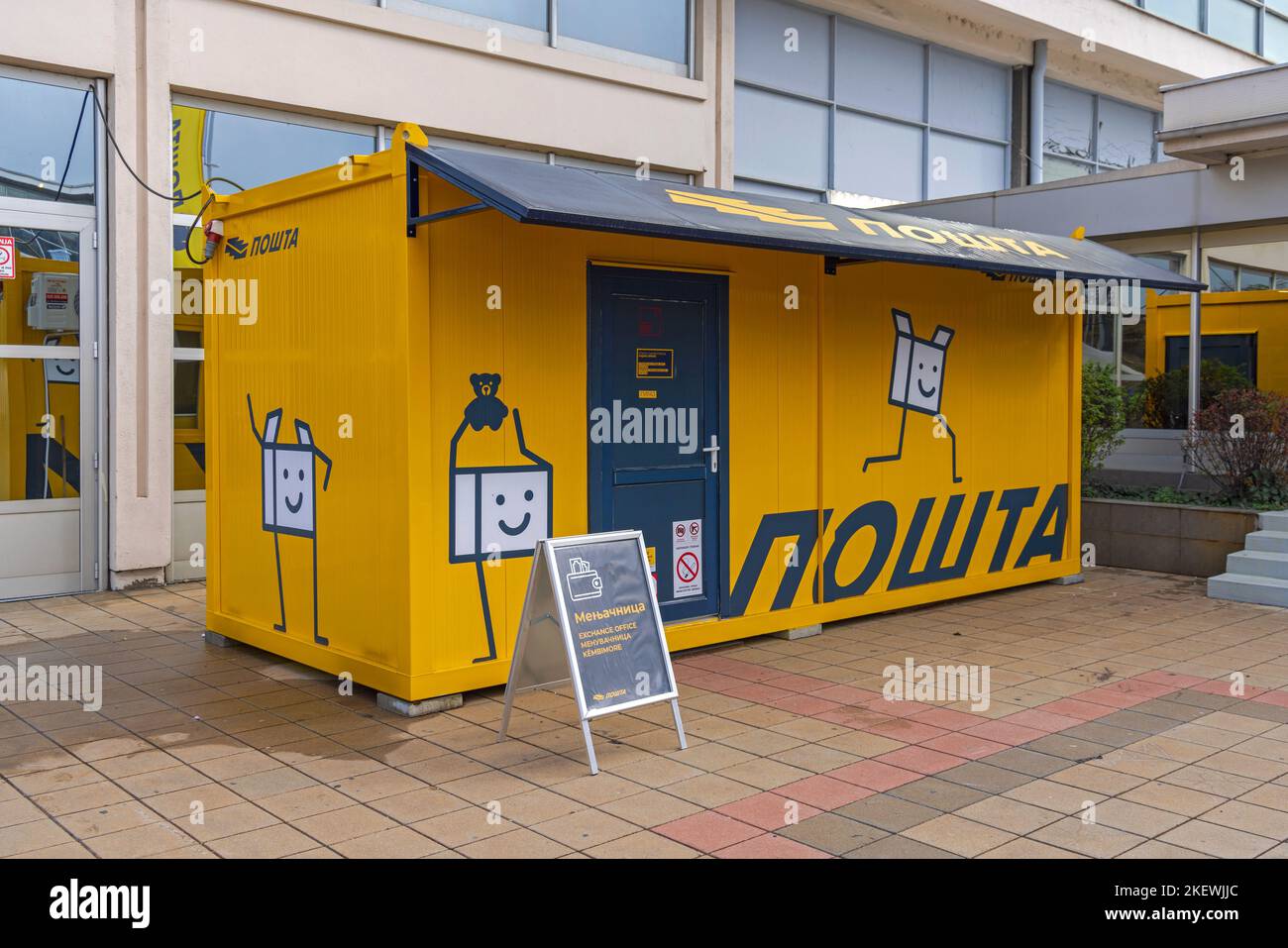 Shipping container converted into an office hi-res stock photography ...