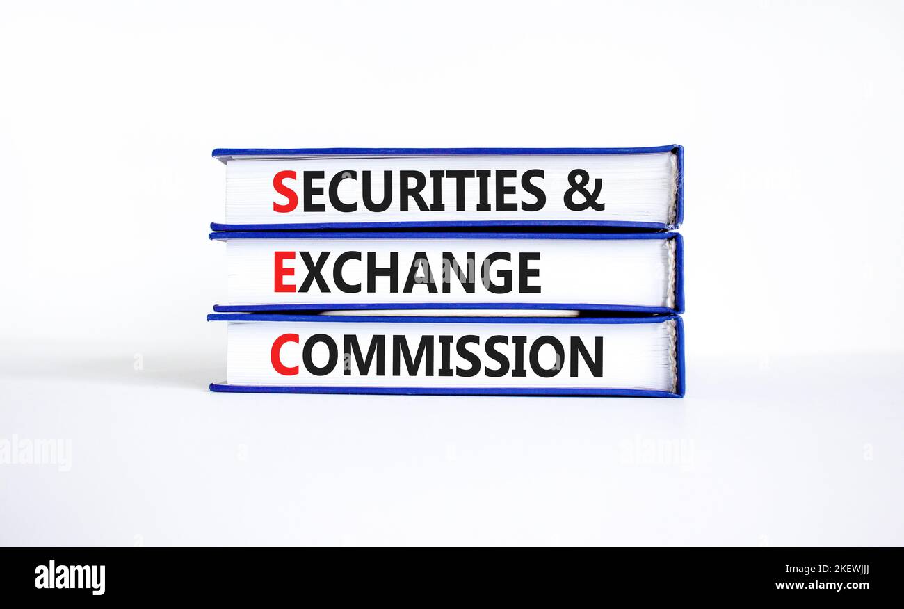 SEC securities and exchange commission symbol. Concept words SEC securities and exchange ...