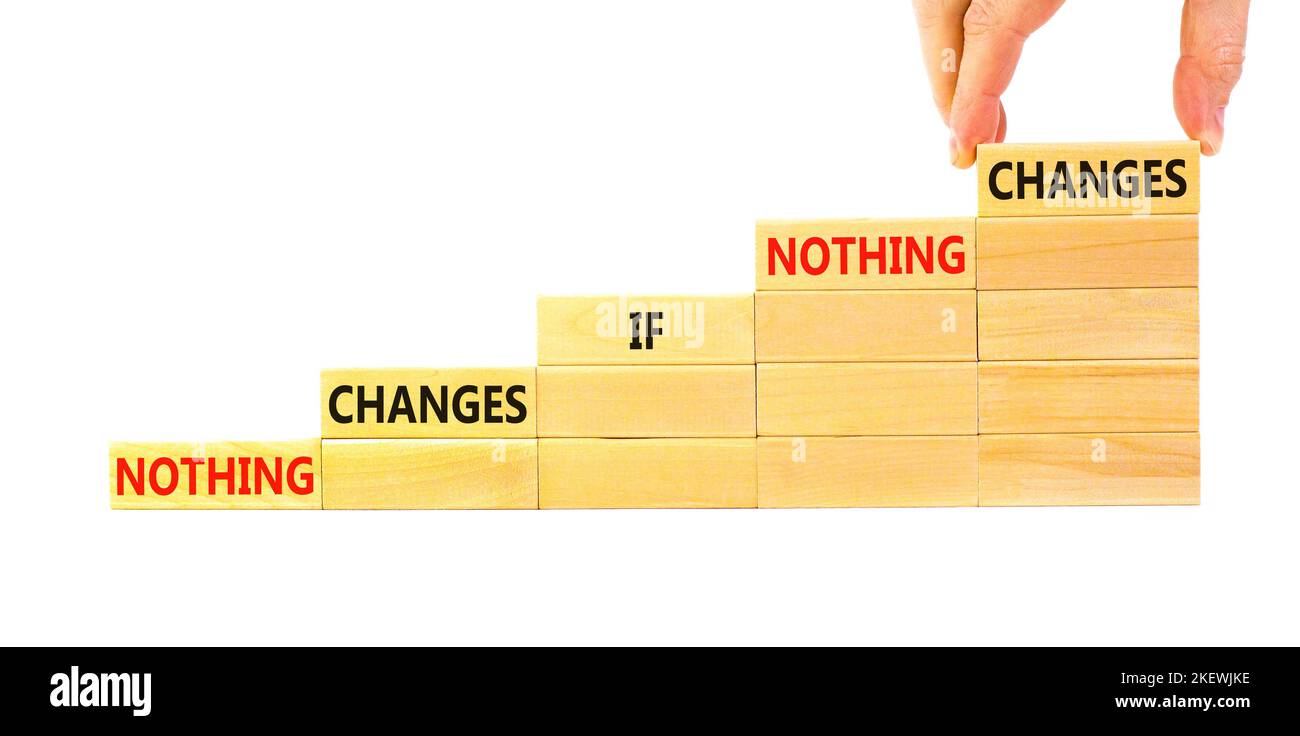 Nothing change symbol. Concept words Nothing changes if nothing changes ...