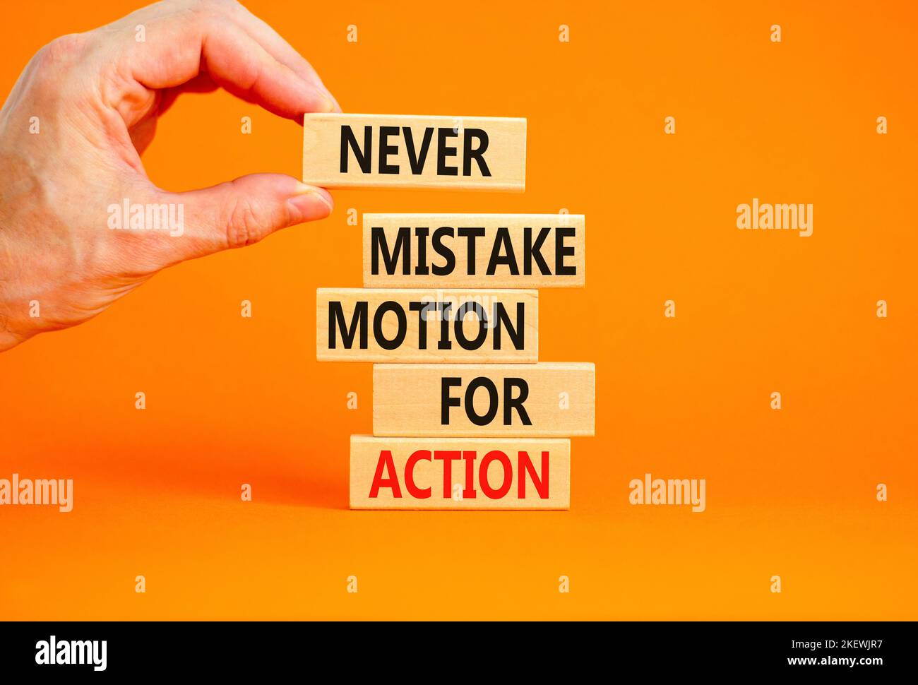 Mistake or action symbol. Concept words Never mistake motion for action ...