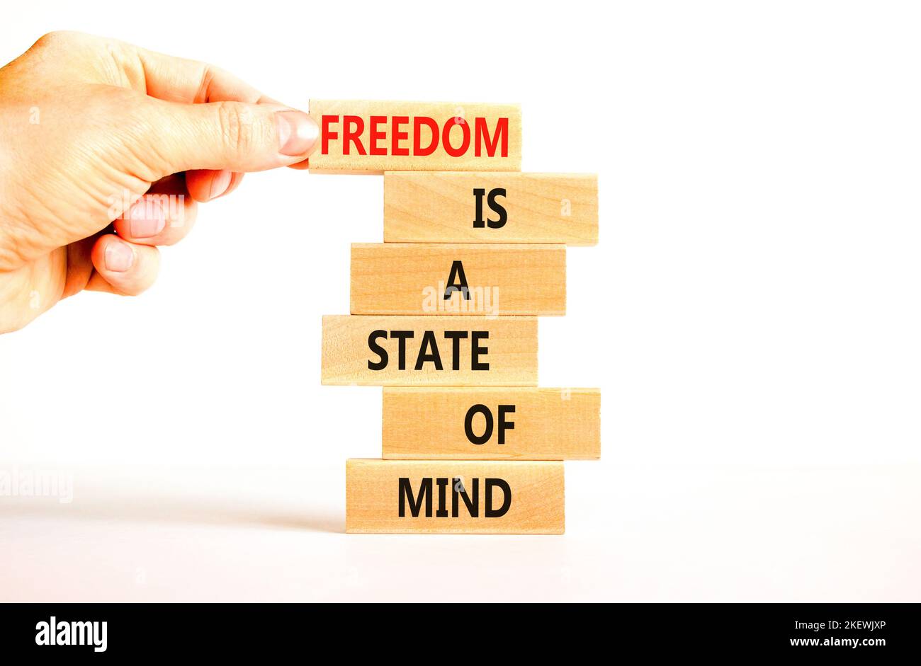 Freedom in mind symbol. Concept words Freedom is a state of mind on ...
