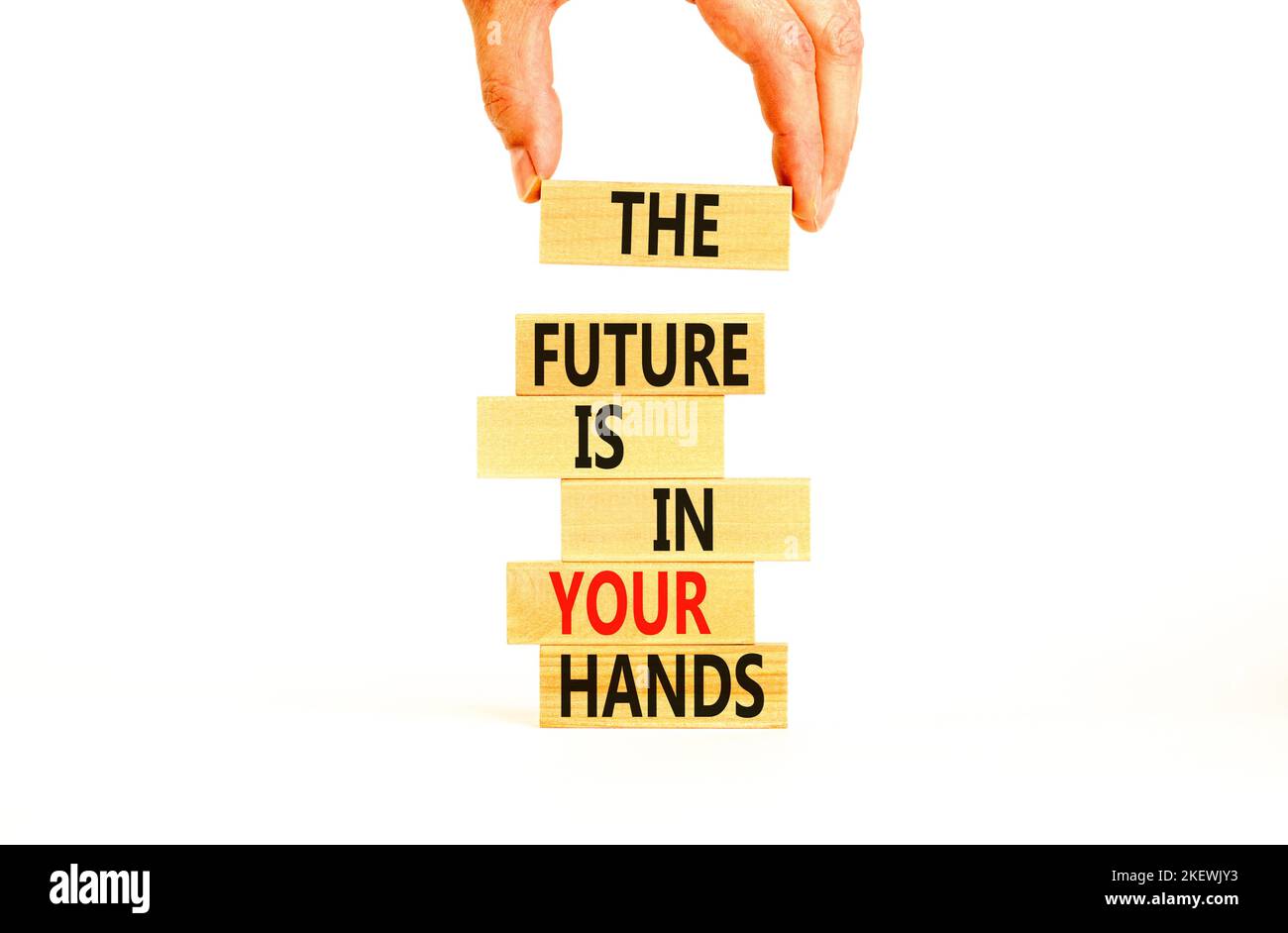 The future is in your hands symbol. Concept words The future is in your ...