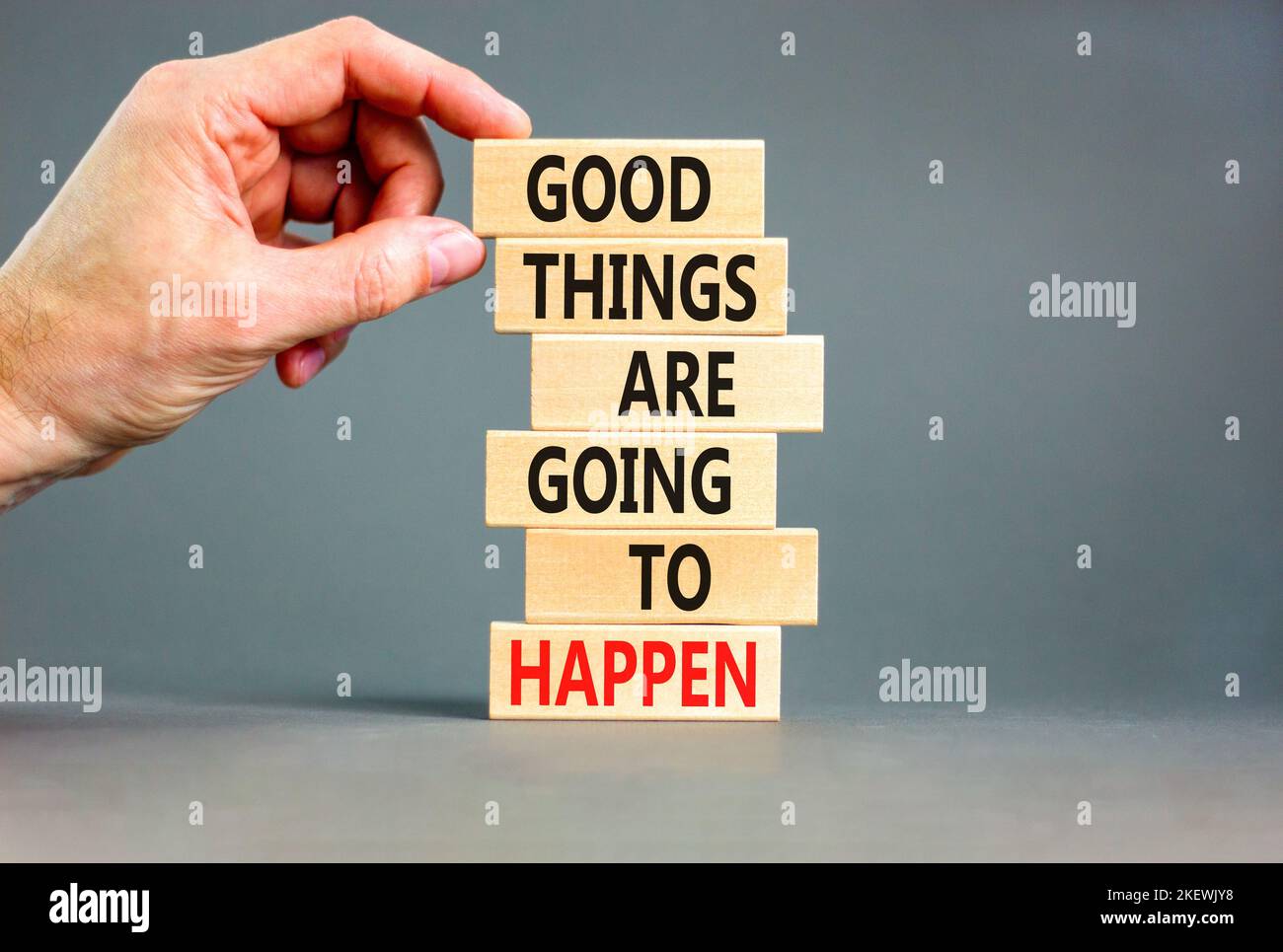 Good things happen symbol. Concept words Good things are going to ...