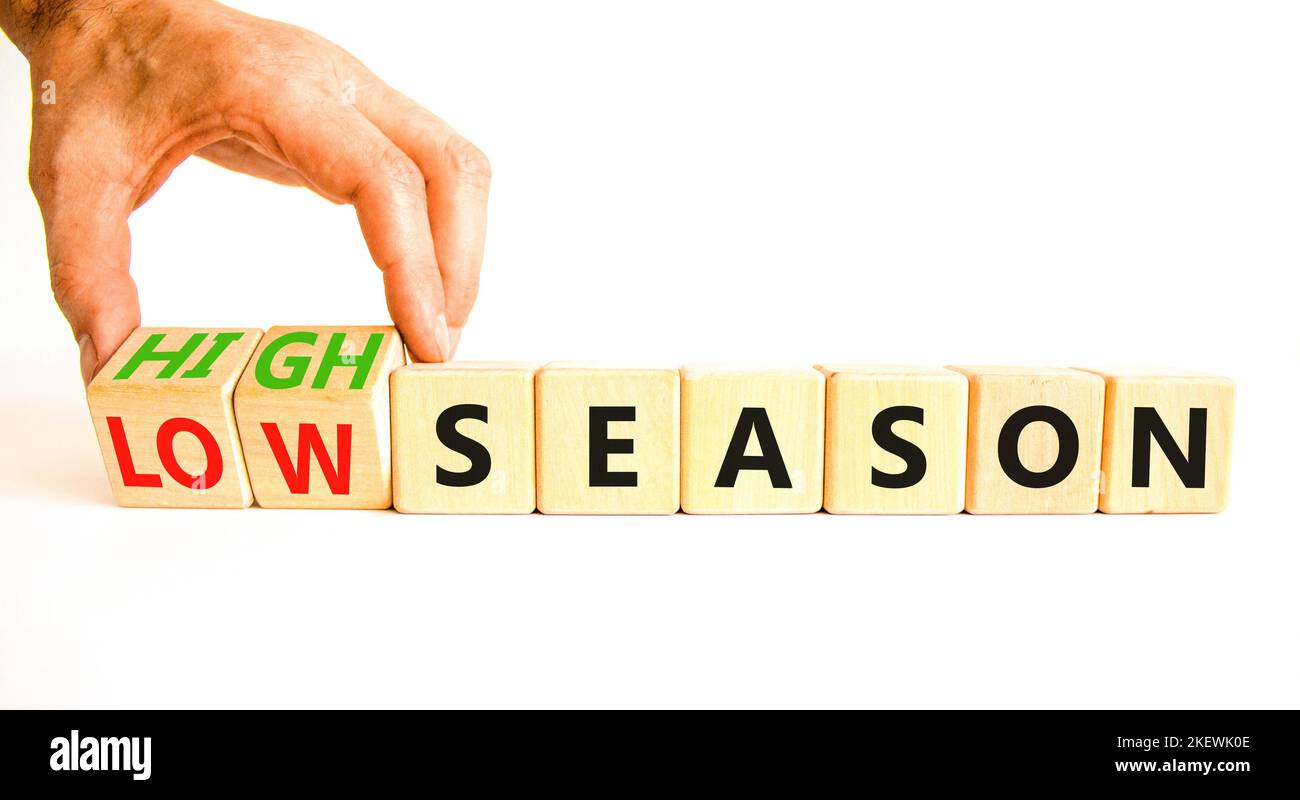 High or low season symbol. Concept words High season and Low season on ...