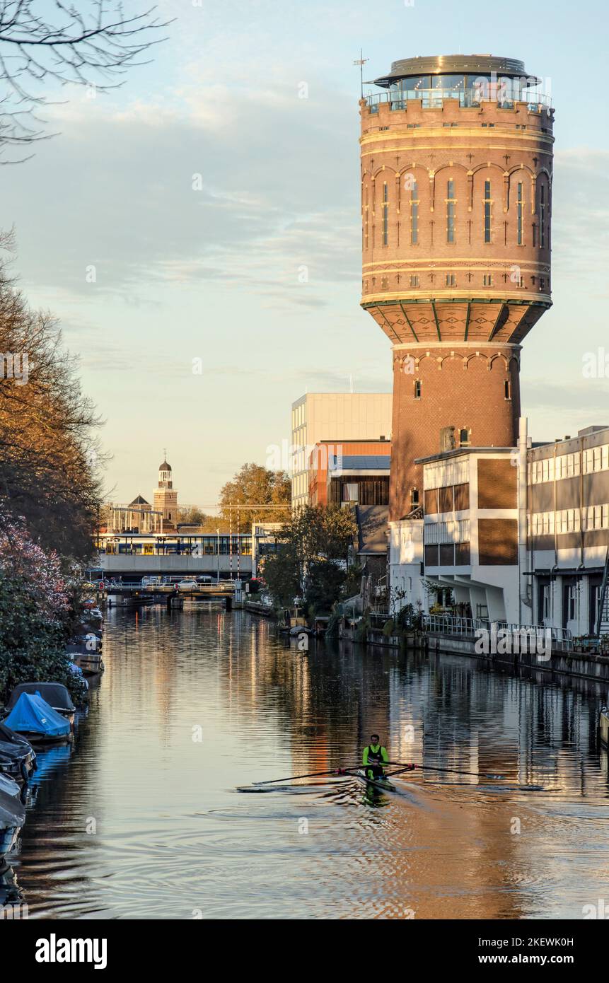 Utrecht, The Netherlands, November 14, 2022: view along Vaartsche Rijn ...