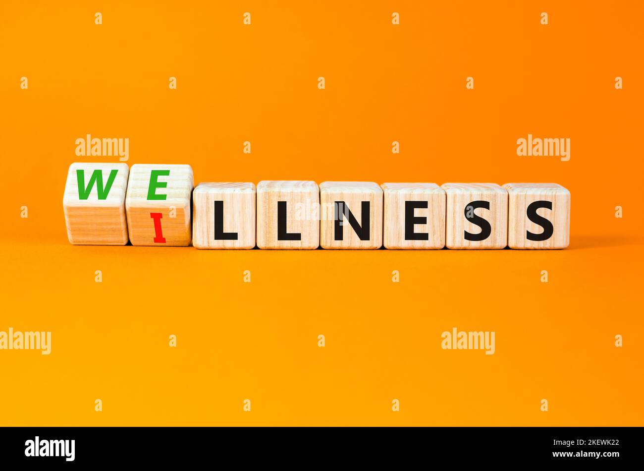 Wellness or illness symbol. Concept words Wellness and Illness on ...
