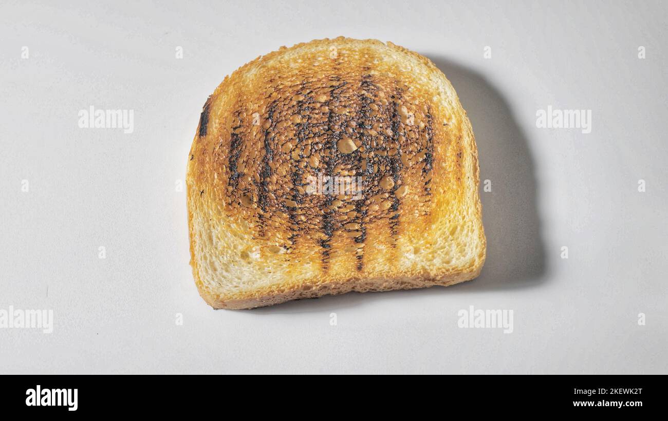 crispy toast of white bread isolated on white background Stock Photo ...