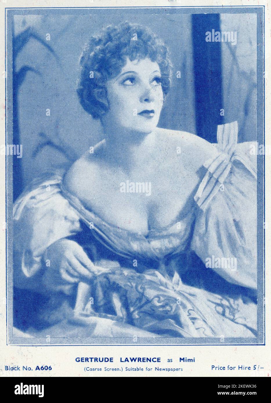 GERTRUDE LAWRENCE as Mimi in MIMI 1935 director PAUL L. STEIN adapted from the novel La Vie de ...