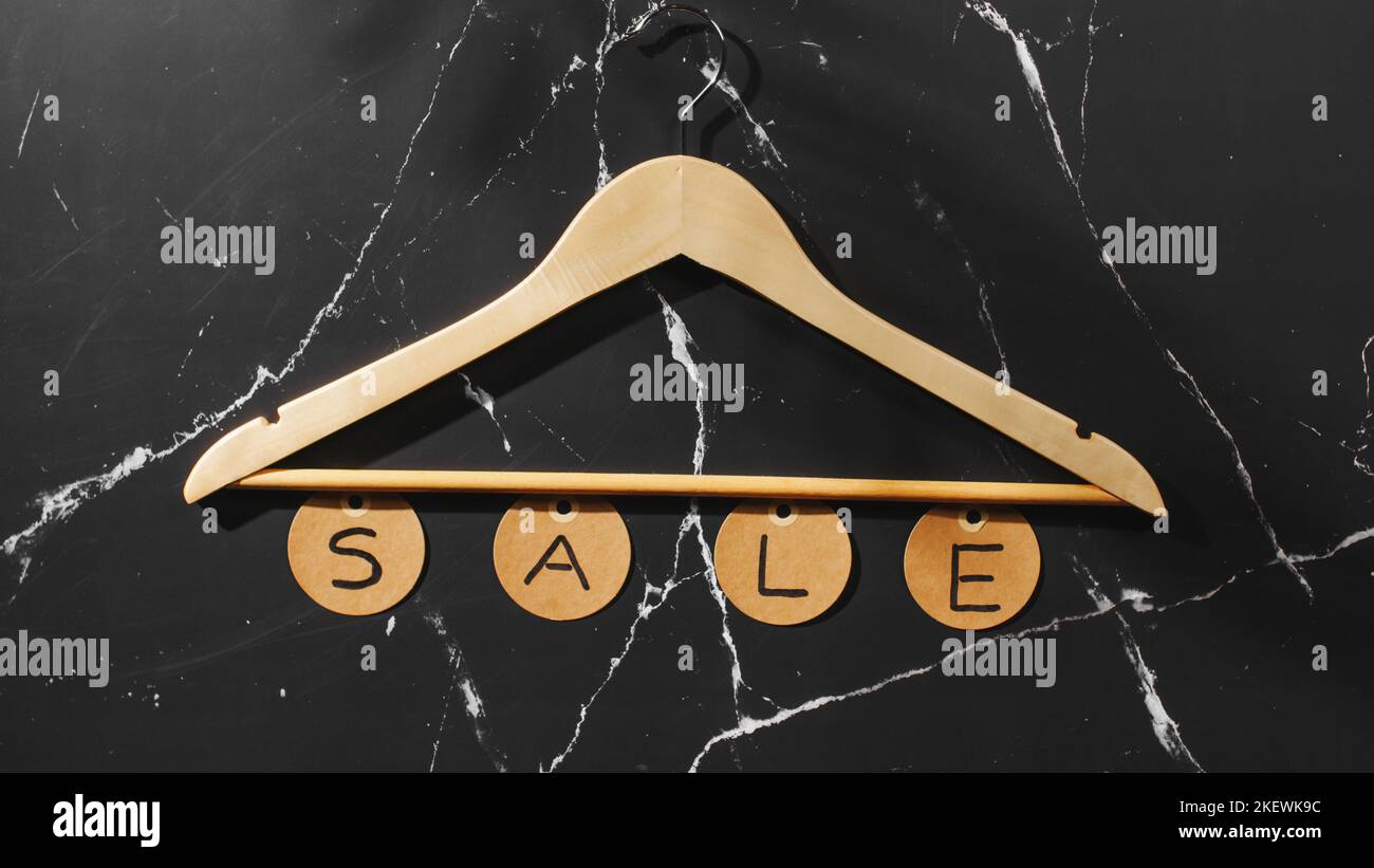 Black friday background with hanger Stock Photo - Alamy