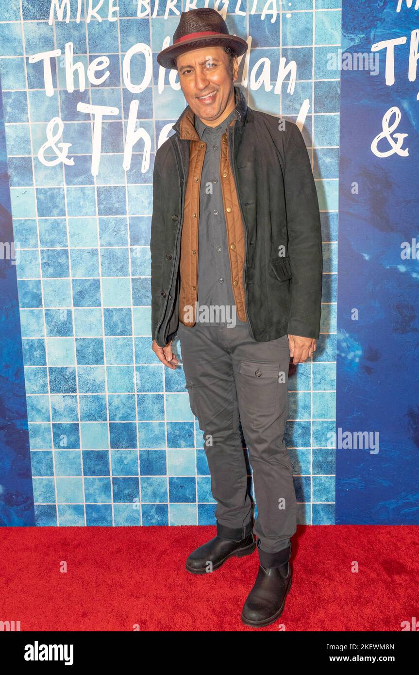 Aasif Mandvi attends "The Old Man & The Pool" opening night at Vivian ...