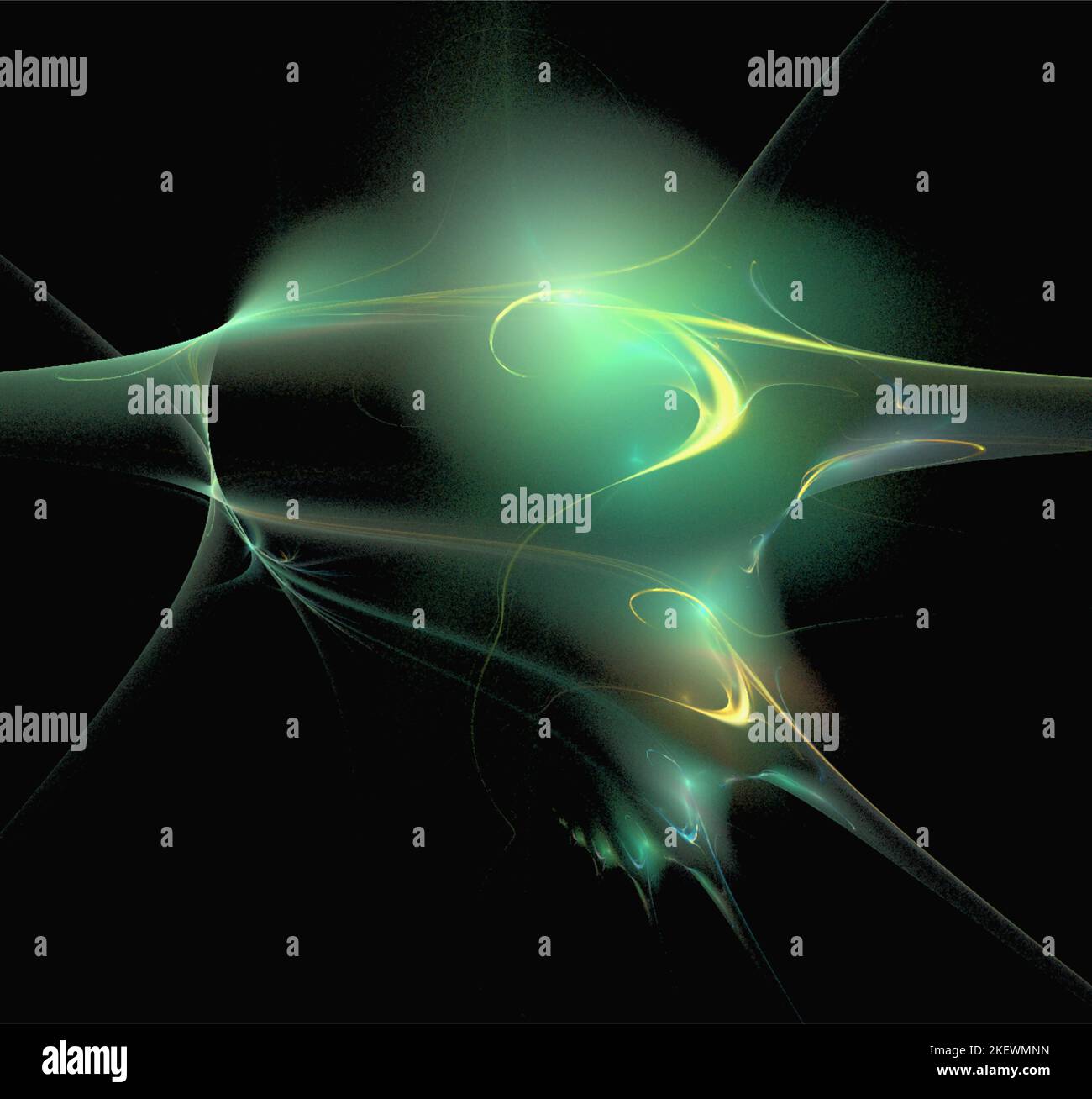 abstract green glowing pattern on black background, design, wallpaper ...