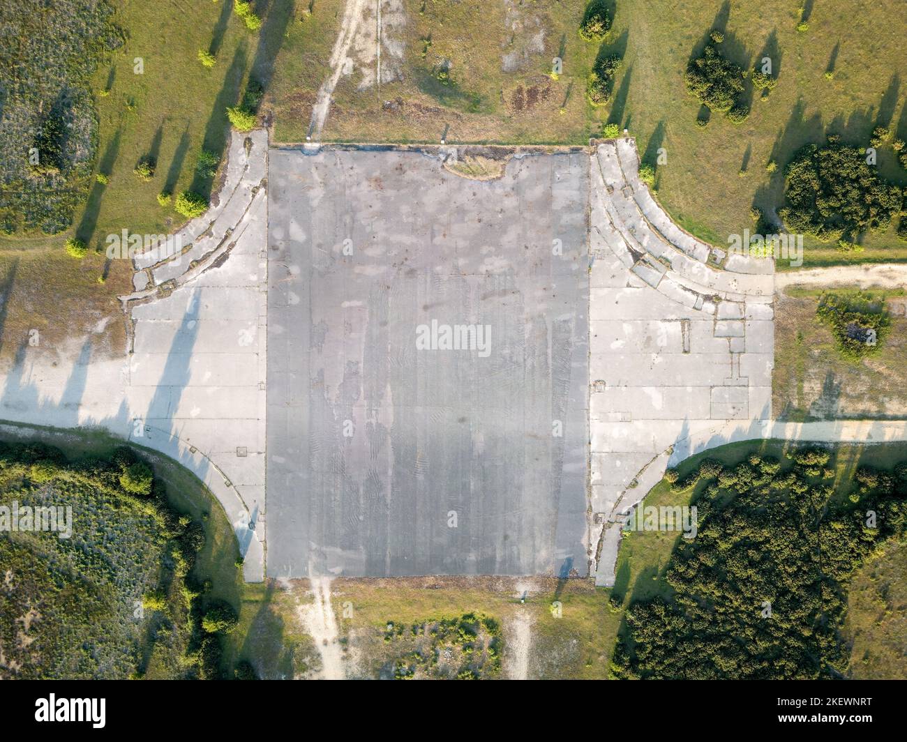 Aerial View of the Last Remaining Section of RAF Greenham Commons ...