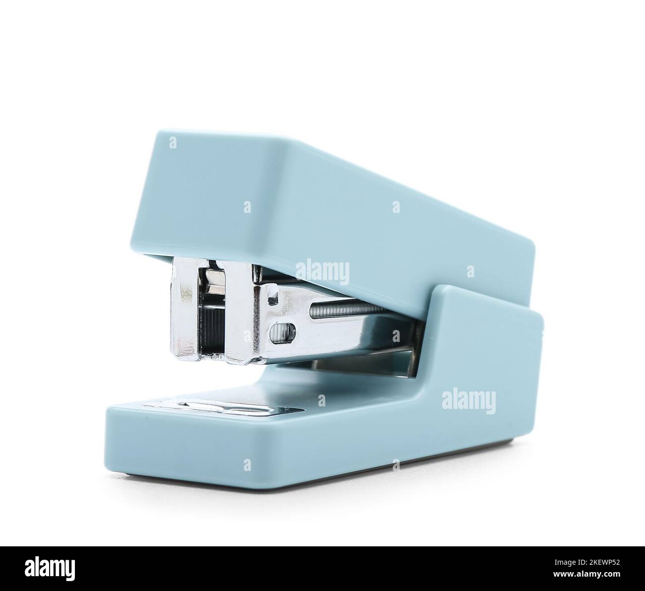 Blue stapler isolated on white background Stock Photo - Alamy