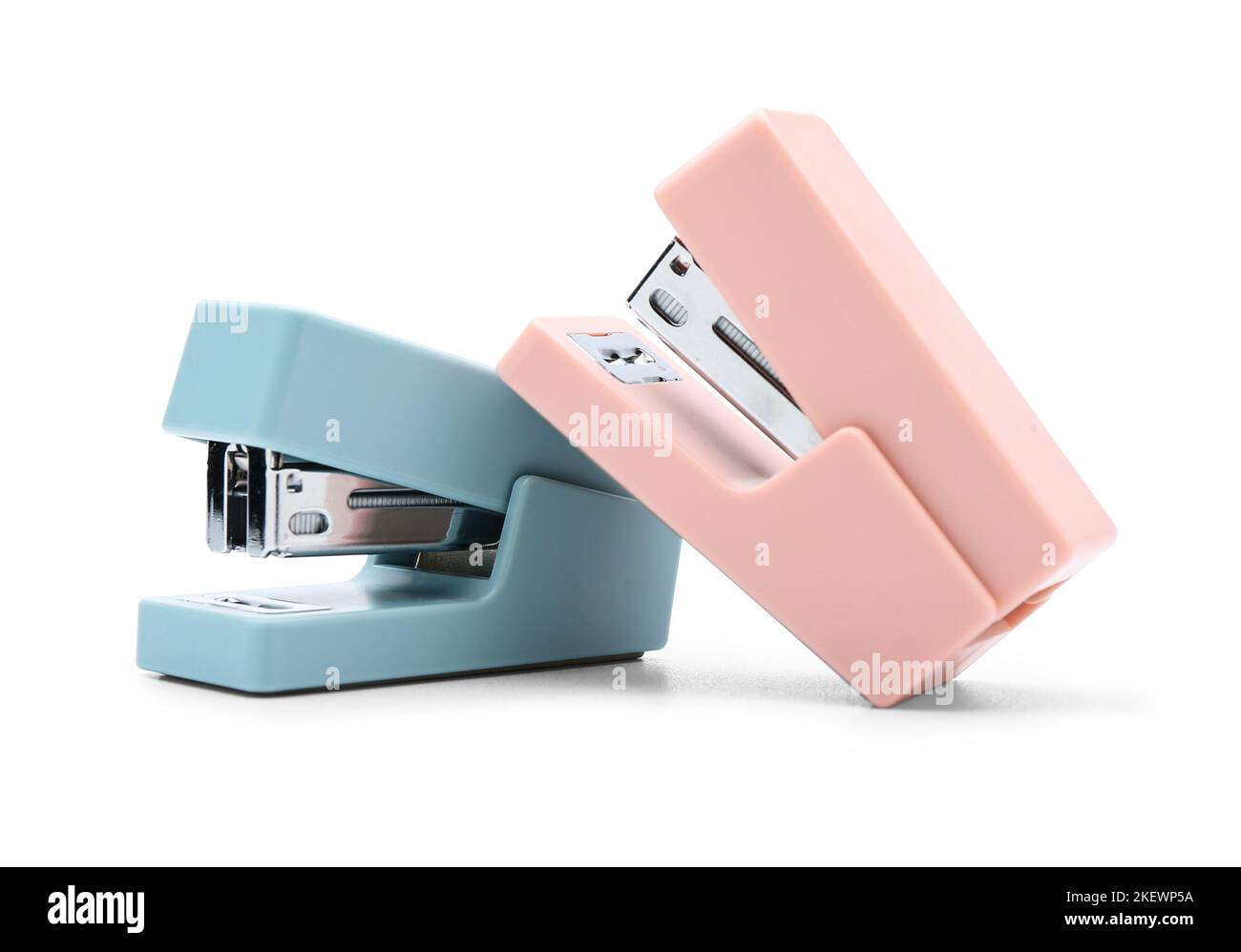 Colorful staplers isolated on white background Stock Photo - Alamy