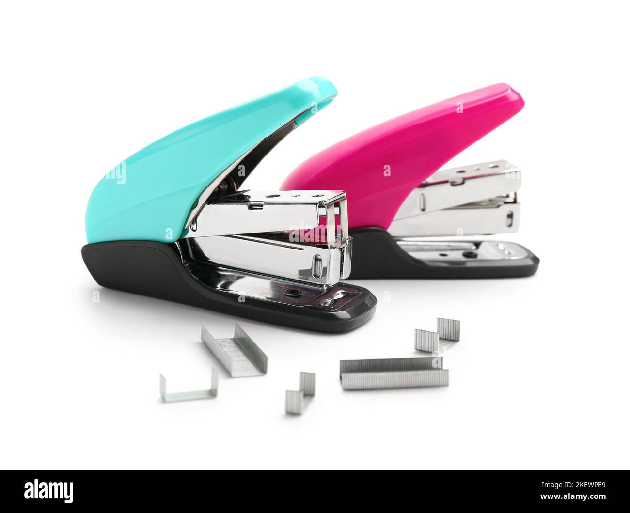 Office staplers with staples isolated on white background Stock Photo ...