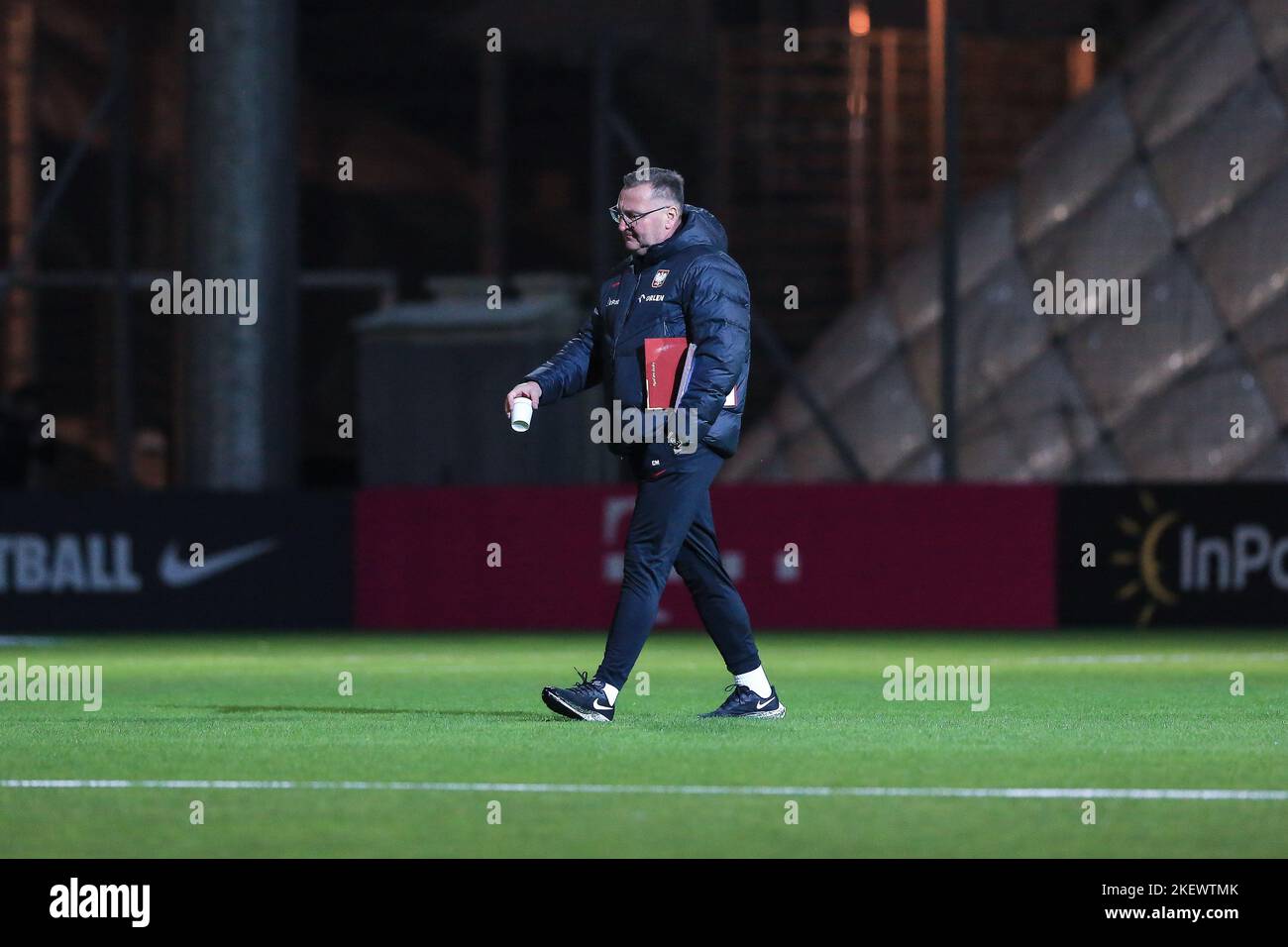 Warsaw, Poland. November 14, 2022, Czeslaw Michniewicz during training ...
