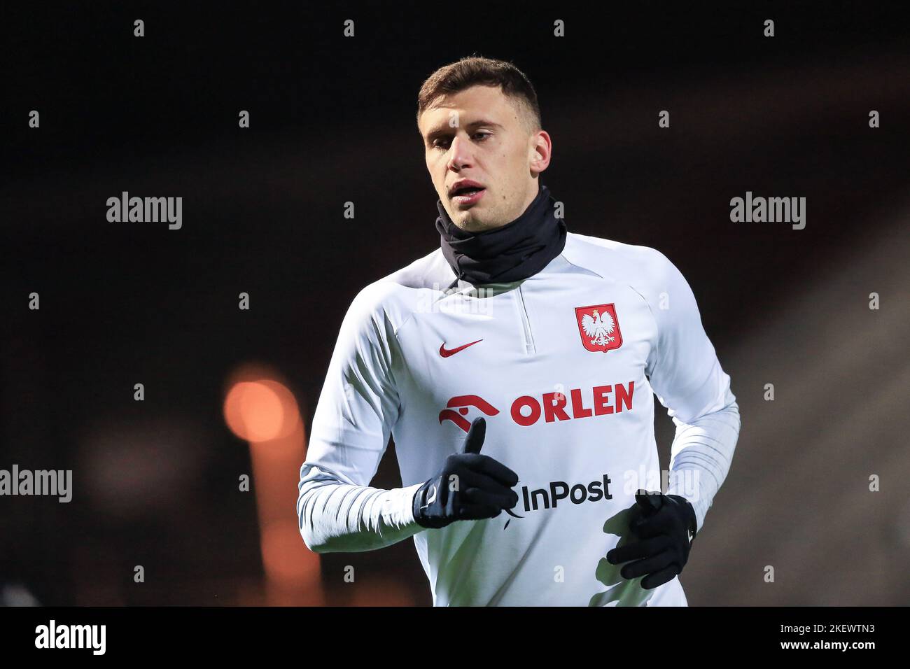 Warsaw, Poland. November 14, 2022, Krystian Bielik during training ...