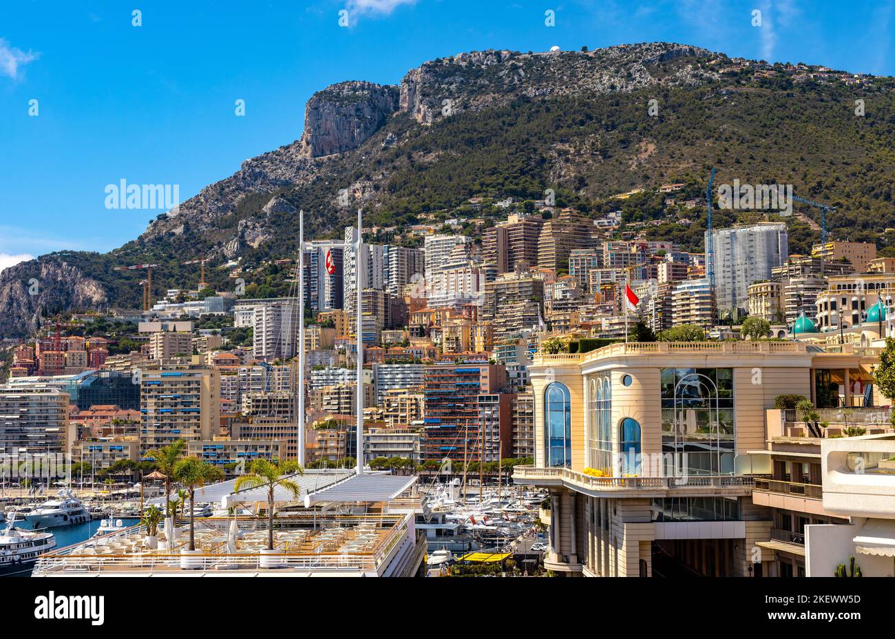 Monaco, France - August 2, 2022: Panoramic view of Monaco metropolitan ...
