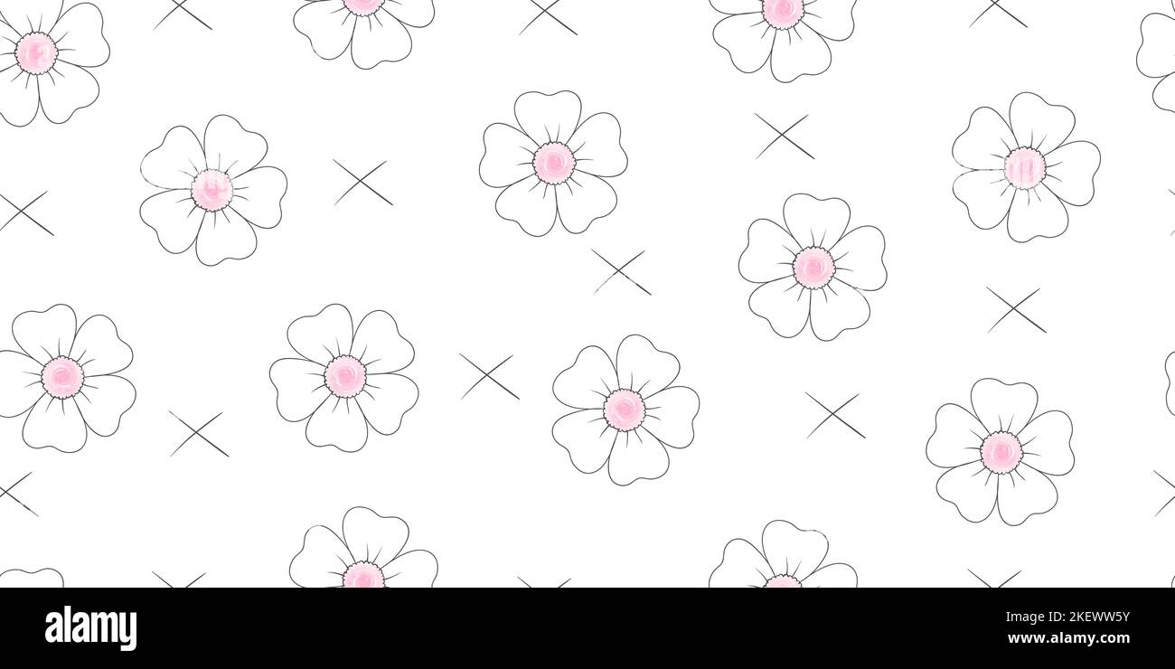 Flowers background concept. Flowers pattern. Hand drawn flowers ...