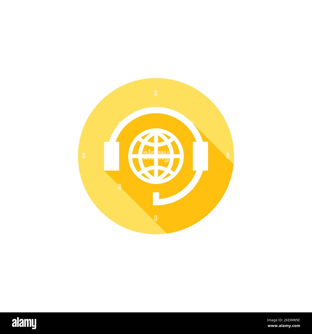 Support icon. World online support. Online support icon. Hotline ...