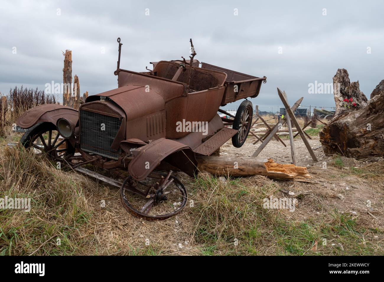 Tarrant Hinton.Dorset.United Kingdom.August 25th 2022.A rusty scrap ...
