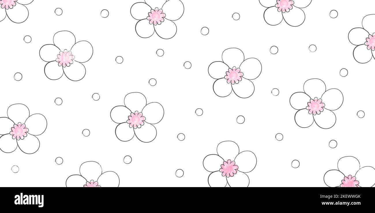 Flowers. Floral pattern. Hand drawn flowers. Minimalistic flowers ...