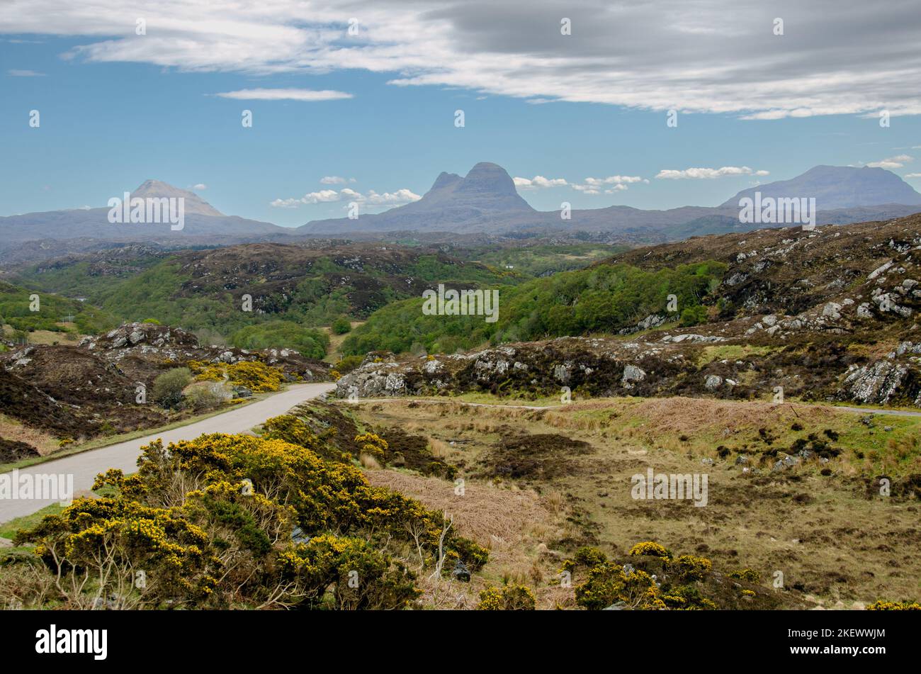 Ullapool and surrounding countryside in West Coast of Scotland ...