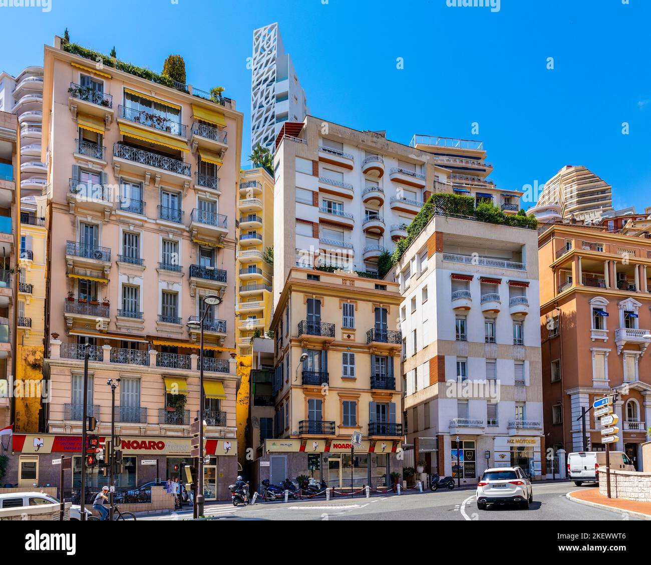 Monaco, France - August 2, 2022: Panoramic view of dense residential ...