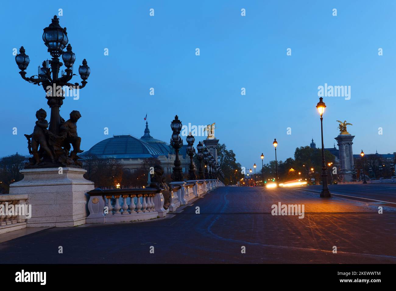 The view of Bridge Alexandre III bridge, Paris. France Stock Photo - Alamy