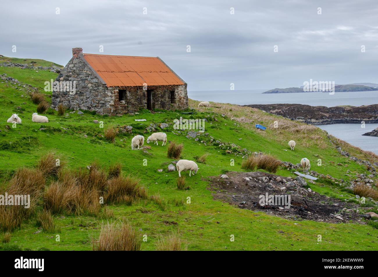 Ullapool and surrounding countryside in West Coast of Scotland ...