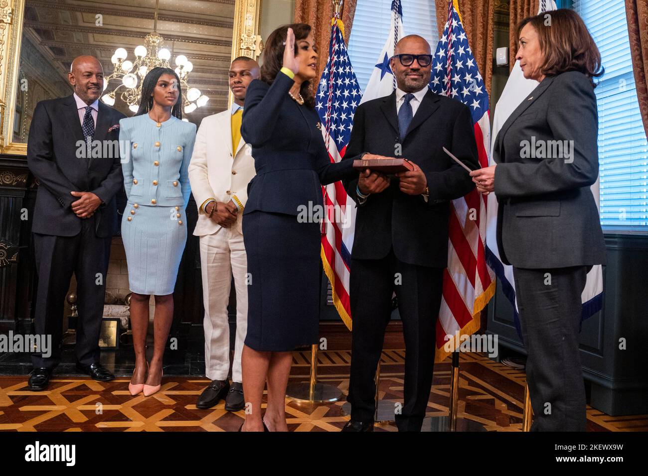 Washington, DC, USA, 14 November 2022. US Vice President Kamala Harris ...