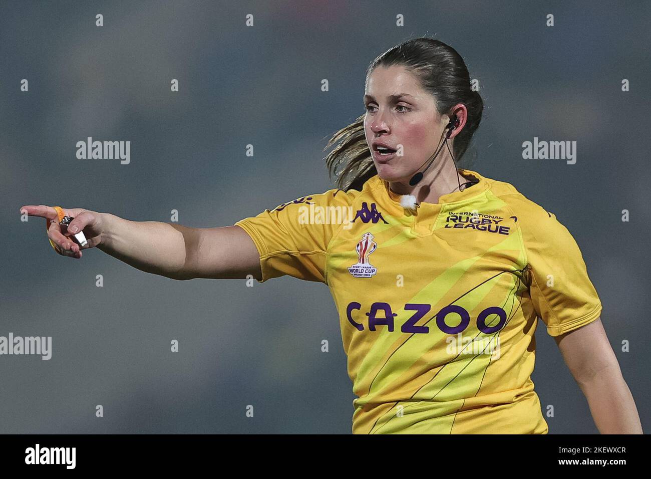 York, UK. 14th Nov, 2022. Referee Kasey Badger in action during the ...