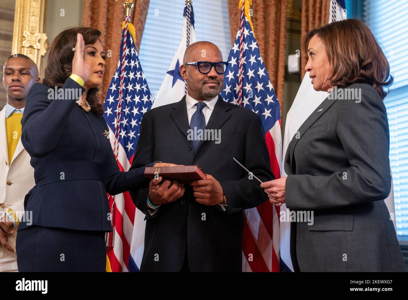 Washington, DC, USA, 14 November 2022. US Vice President Kamala Harris ...