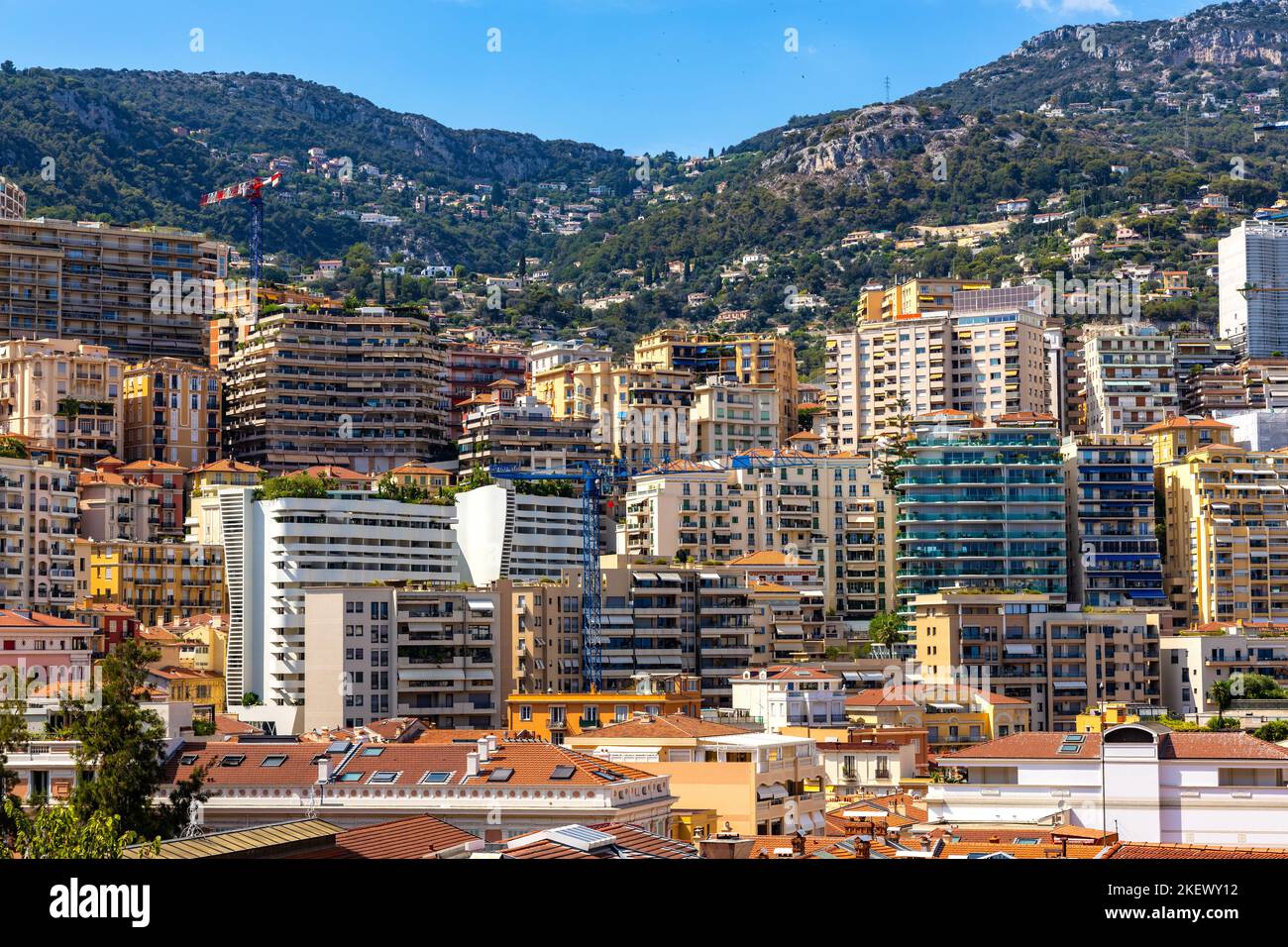 Monaco, France - August 2, 2022: Panoramic view of Monaco metropolitan ...