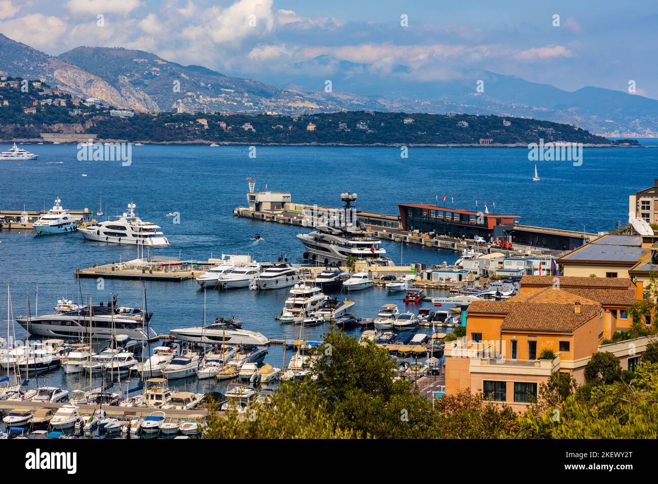 Monaco, France - August 2, 2022: Panoramic view of Monaco metropolitan ...