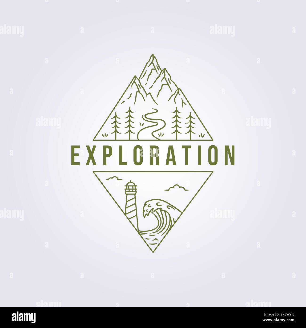 A cool banner with sea and mounts for tour agency logo Stock Vector ...