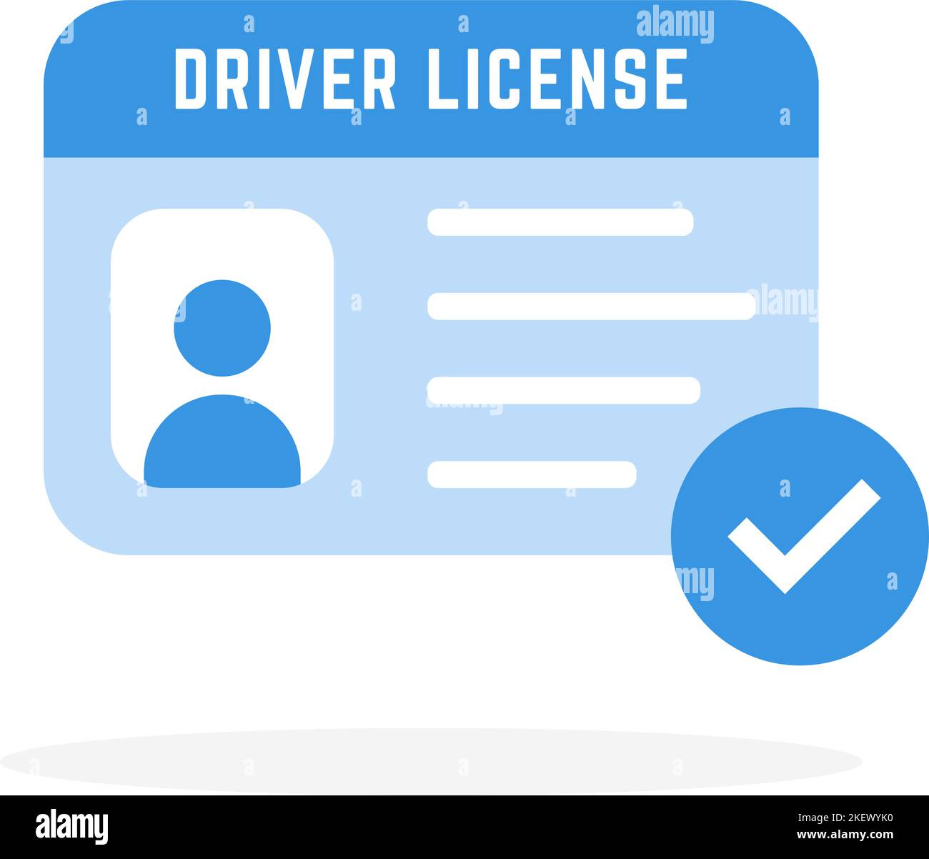 blue driver license card icon Stock Vector Image & Art - Alamy