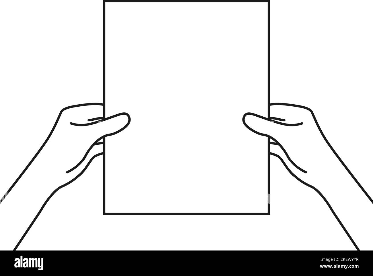 Person holding a4 paper Black and White Stock Photos & Images - Alamy