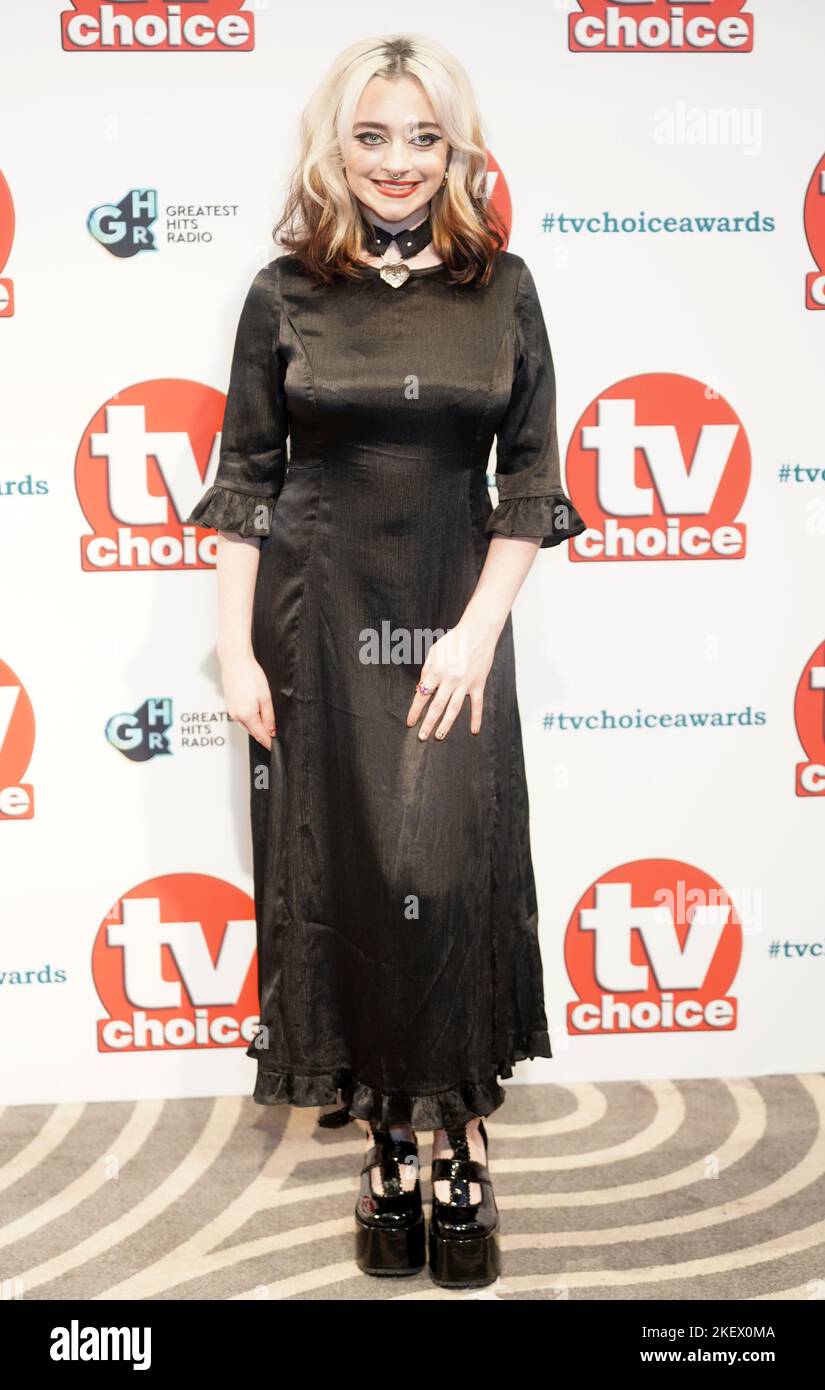 Molly Gallagher arrives for the TV Choice Awards at the London Hilton ...
