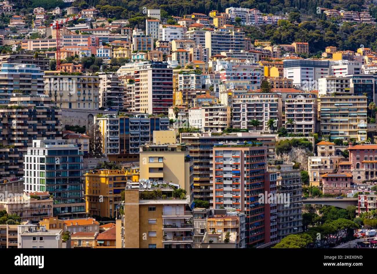 Monaco, France - August 2, 2022: Panoramic view of Monaco metropolitan ...