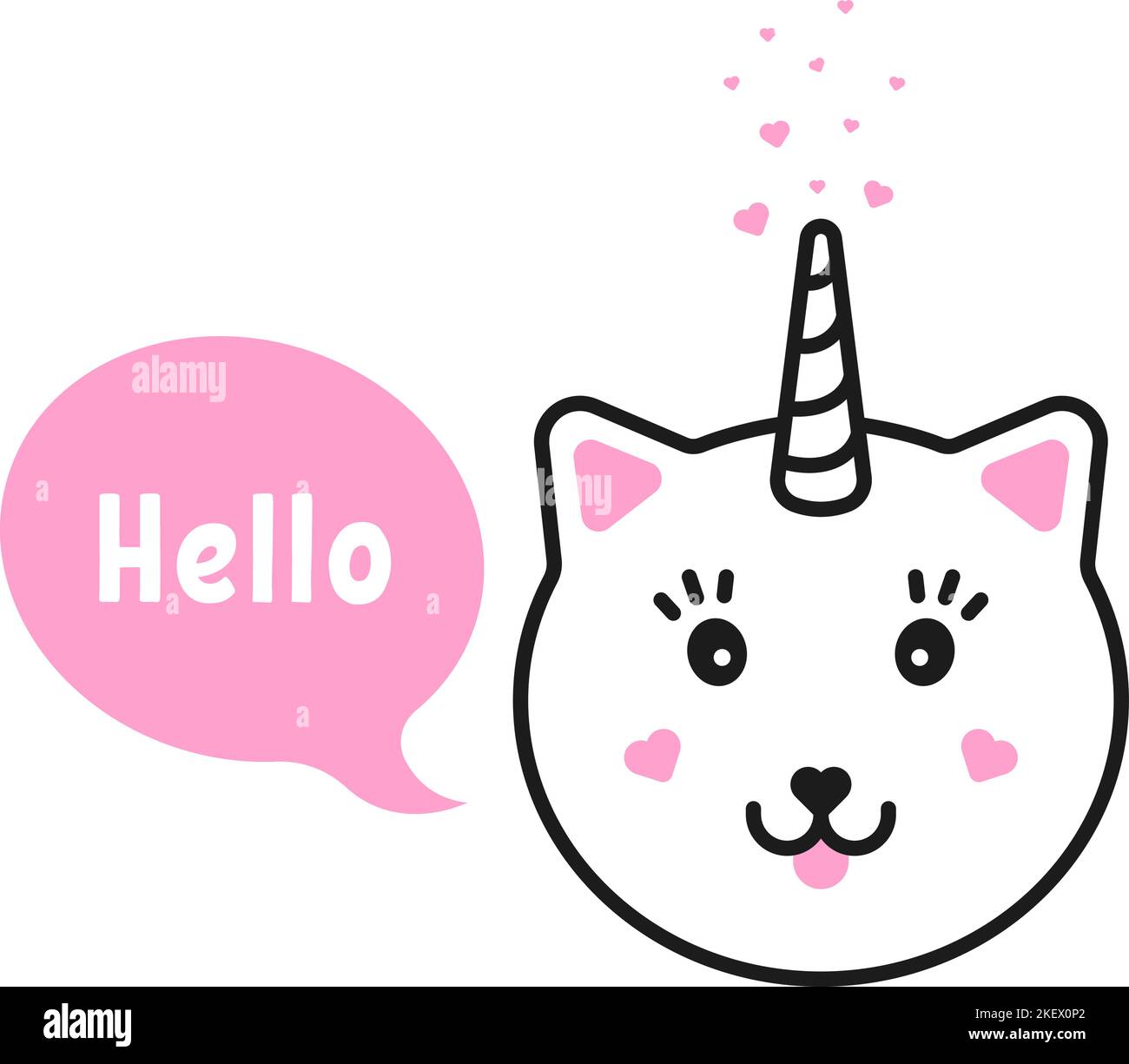 Cat pet speech bubble Stock Vector Images - Alamy