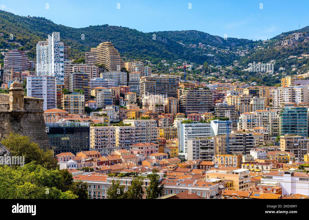 Monaco, France - August 2, 2022: Panoramic view of Monaco metropolitan ...