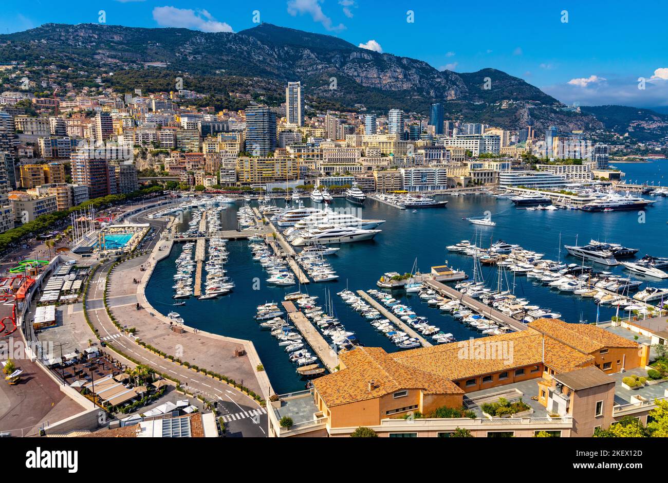 Monaco, France - August 2, 2022: Panoramic view of Monaco metropolitan ...