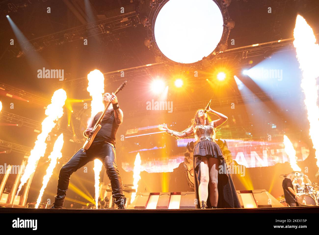 London, UK, 14/11/2022, Rock band Within Temptation performing in ...