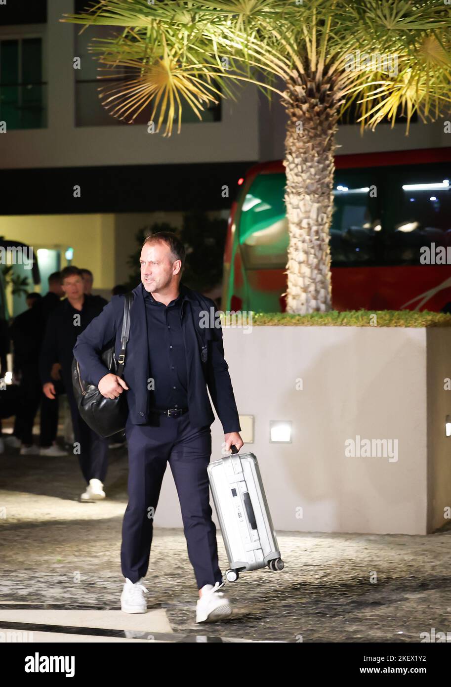 Maskat, Oman. 14th Nov, 2022. German coach Hansi Flick walks from the ...