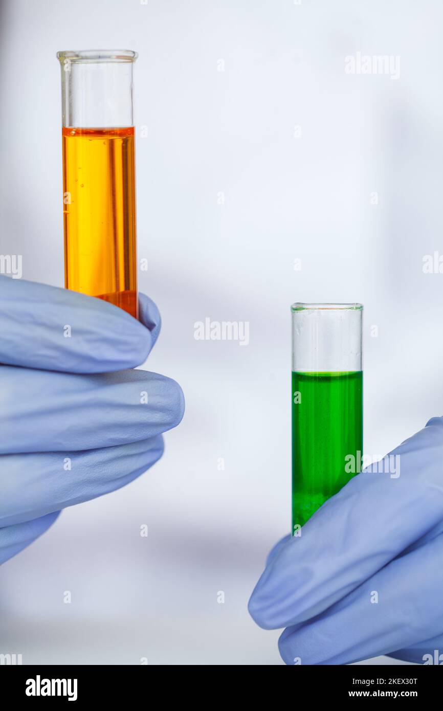 Scientist is Doing Her Research. Chemistry Experiment. Laborer Testing ...