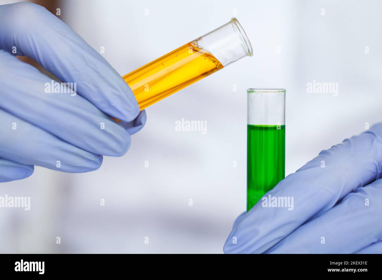 Scientist is Doing Her Research. Chemistry Experiment. Laborer Testing ...