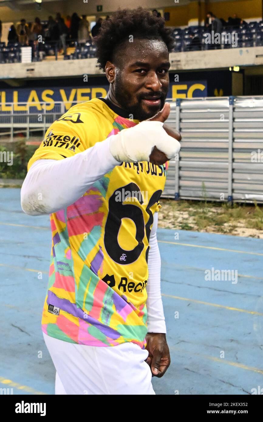 November 13, 2022: M'Bala Nzola (18 Spezia) after the Serie A match ...