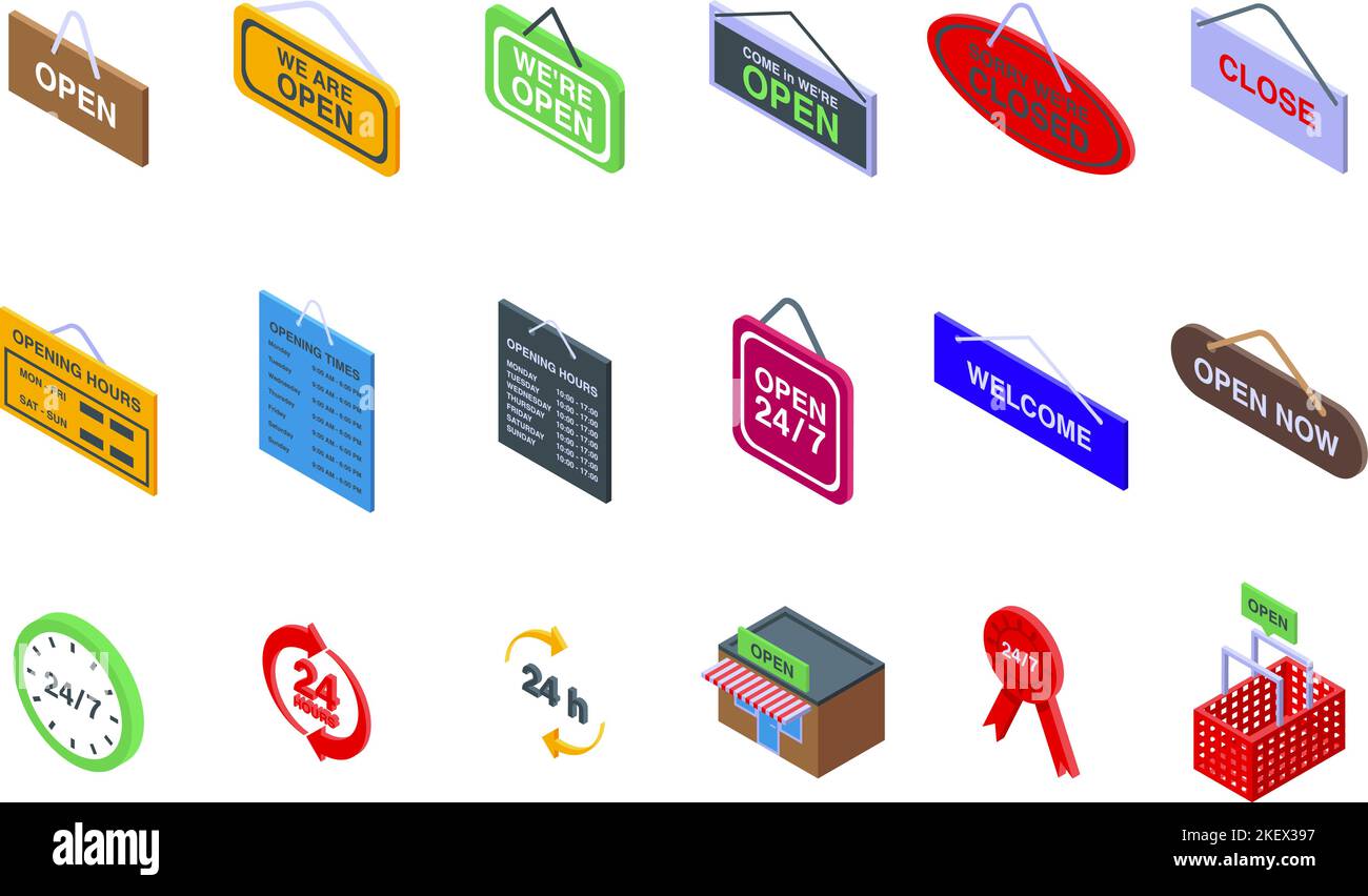 Changed opening hours Stock Vector Images - Alamy