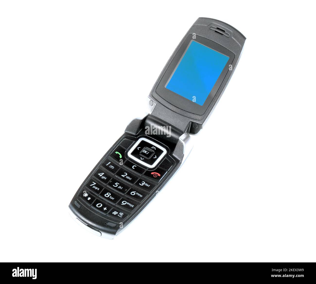 Cell phone, upright, isolated on a white background Stock Photo - Alamy